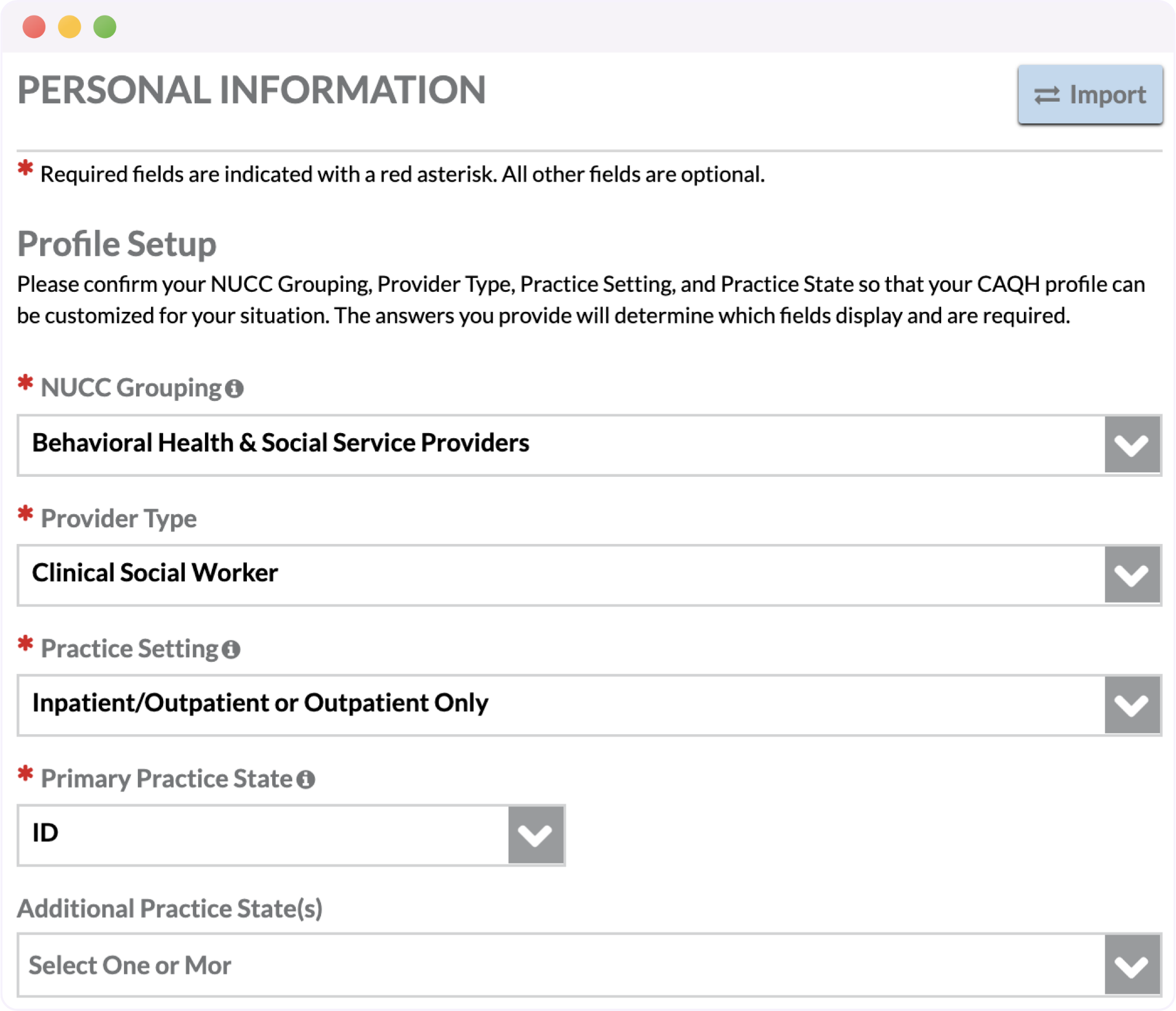 CAQH Profile Guide - Idaho – Rula Therapist