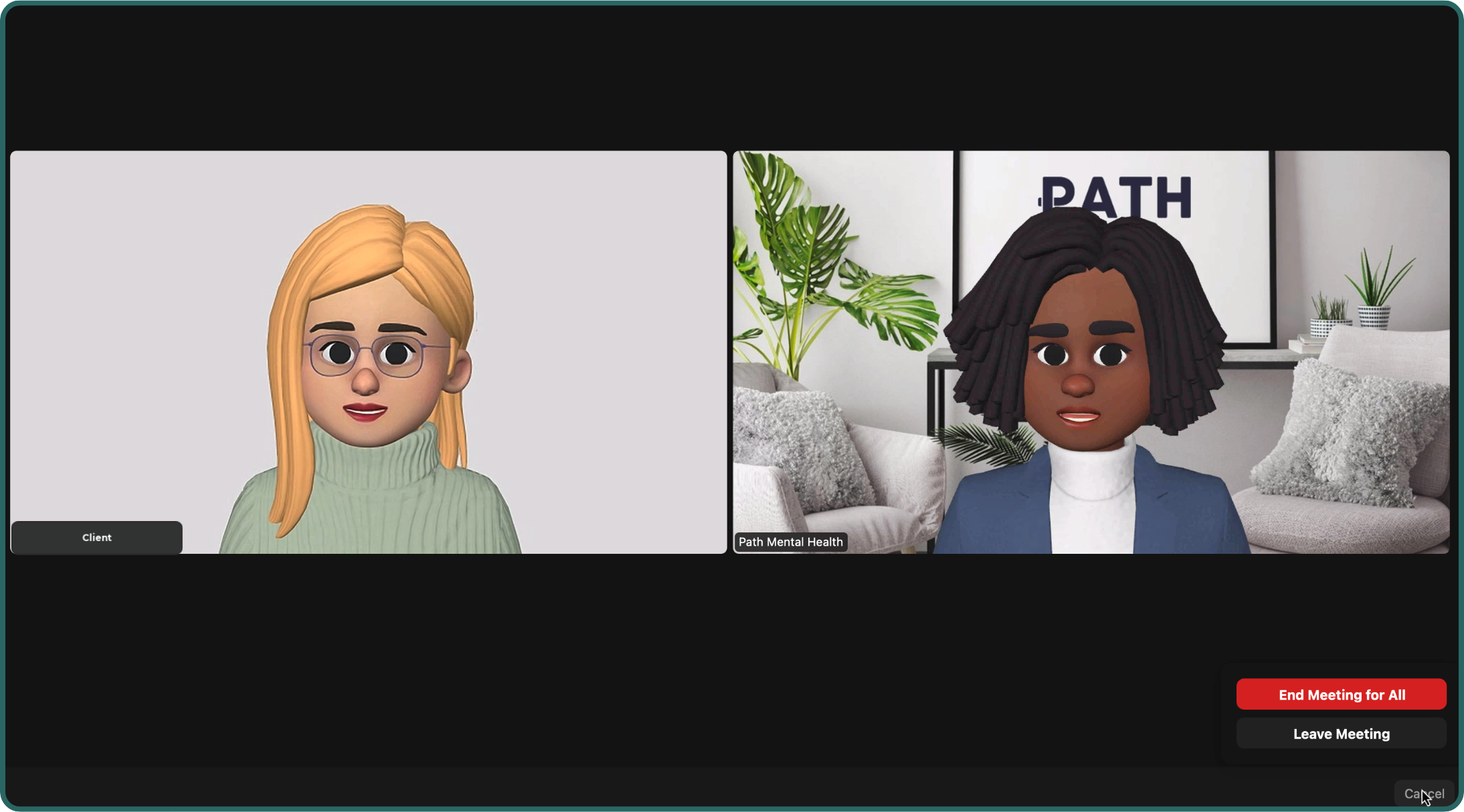 Ending a telehealth session in Zoom – Rula Therapist