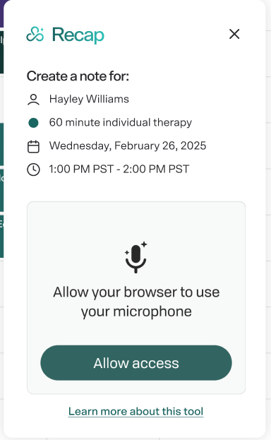 Recap: Rula's assistive note-taking tool – Rula Therapist
