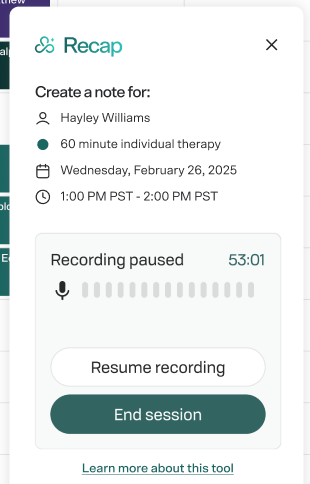 Recap: Rula's assistive note-taking tool – Rula Therapist