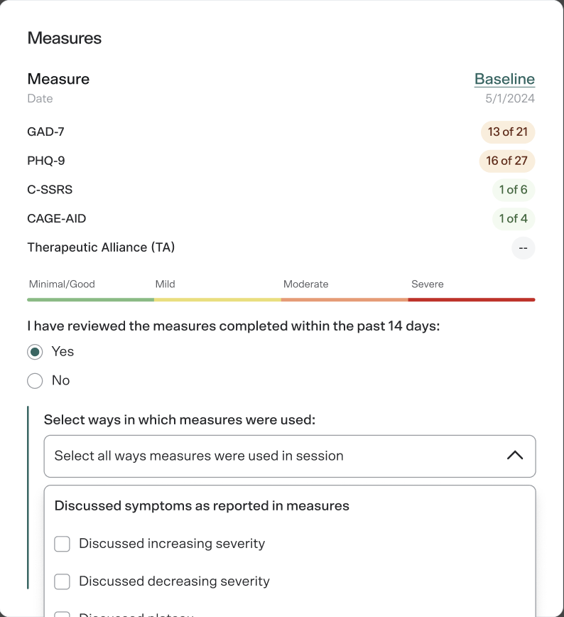 Measurement-Informed Care and Documentation – Rula Therapist