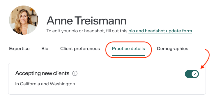 Updating your new client intake settings in the Rula provider portal ...
